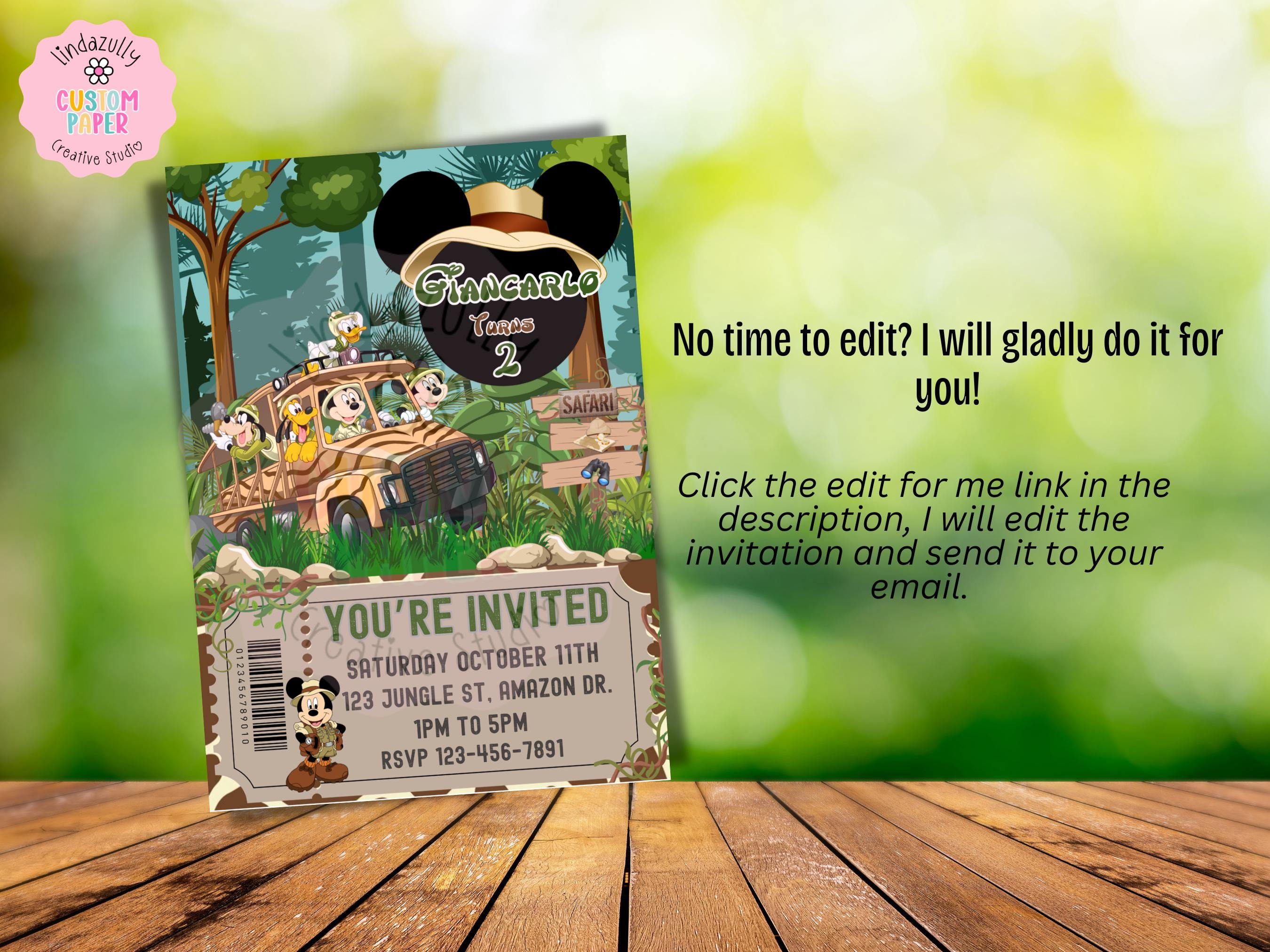 Safari Invitation: Jungle Theme Party (digital File) - Etsy