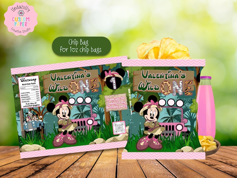 Pink Mouse Safari Party Labels | Customizable Pink Mouse Printable ...