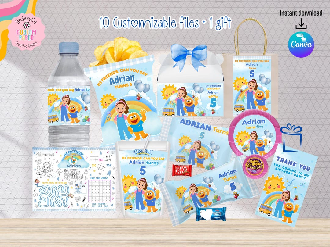 Ms Rachel Birthday Bundle Blue, Ms Rachel Digital Party Printable, Ms ...
