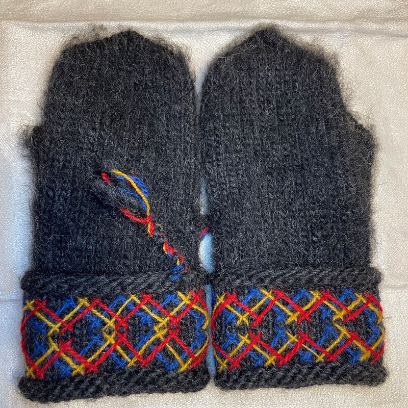 Embroidered Mittens - Etsy