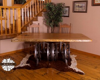 Live Edge Pecan Log Accent Table | Etsy