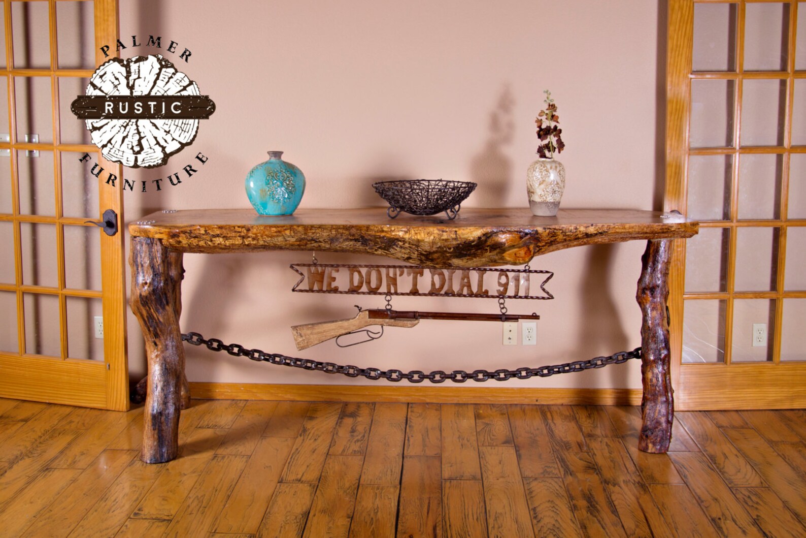 Live Edge Pecan Log Accent Table - Etsy