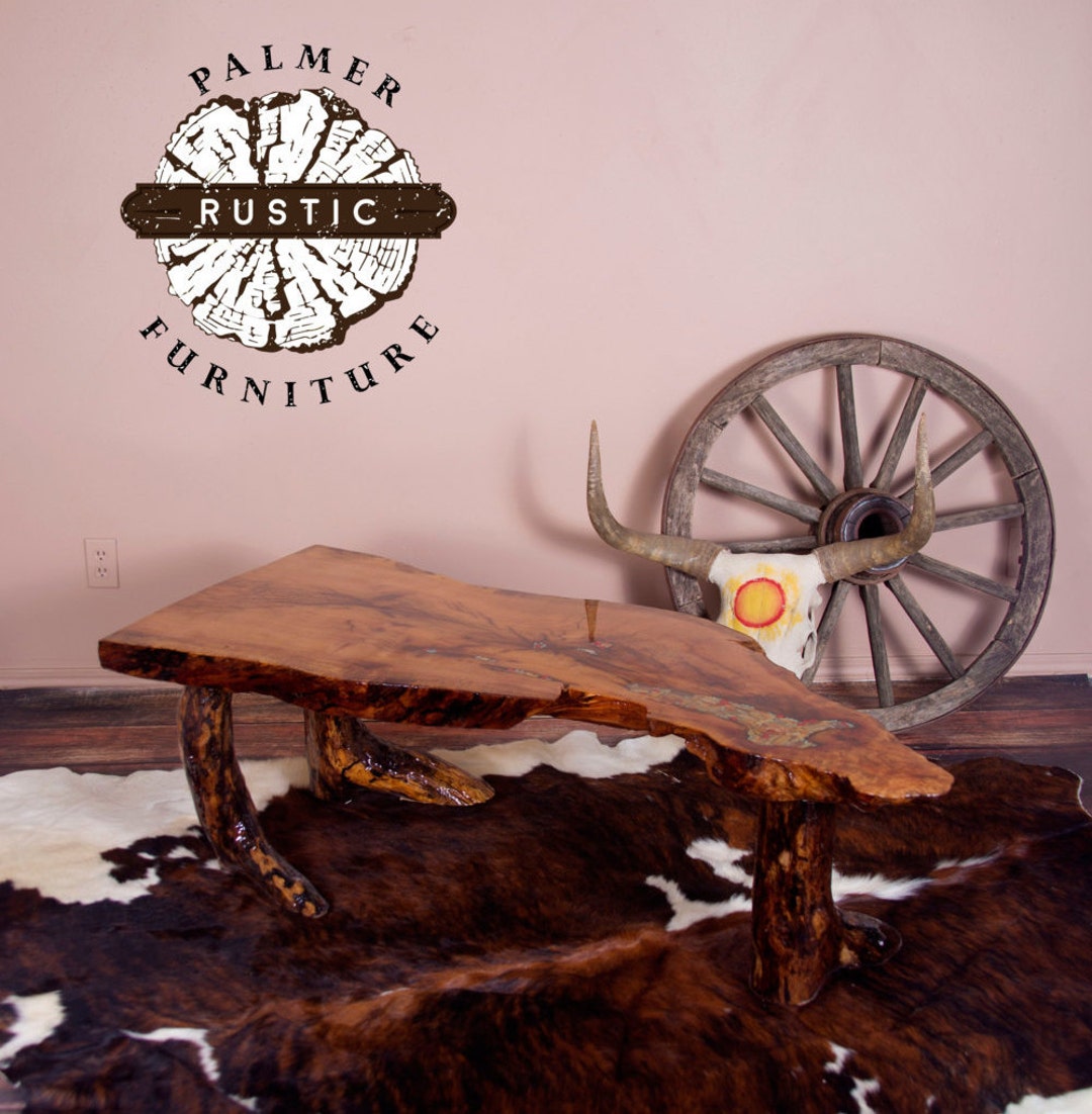 Live Edge Rustic Log Coffee Table Etsy