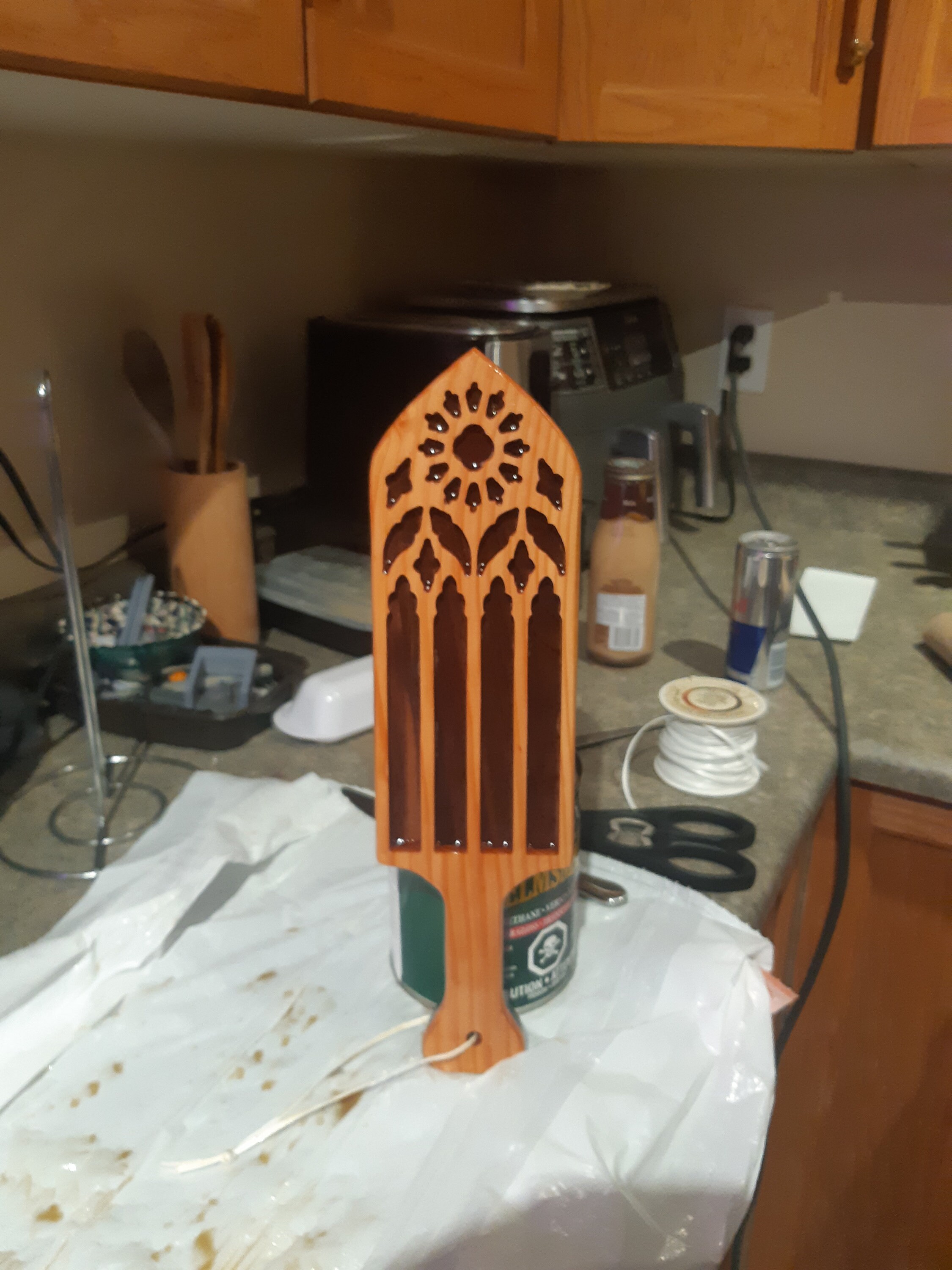 Luxury Walnut and Oak Wooden Cathedral Paddle. Personalize It With an ...