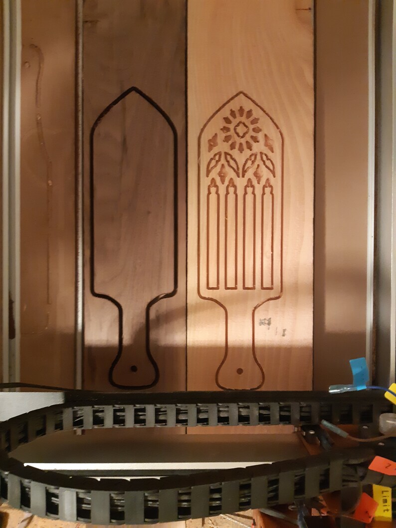 Luxury Walnut and Oak Wooden Cathedral Paddle. Personalize It With an ...