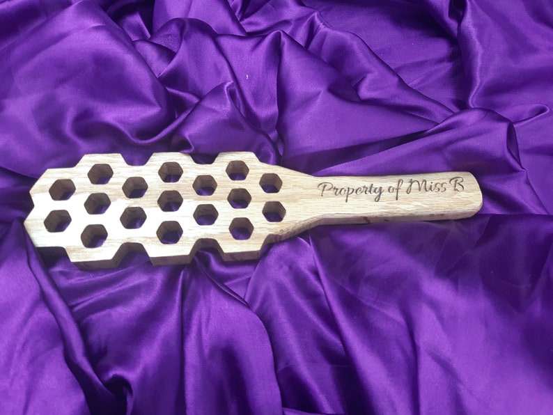STING, Like a BEE Wooden Honeycomb BDSM Spanking Paddle Personalized ...