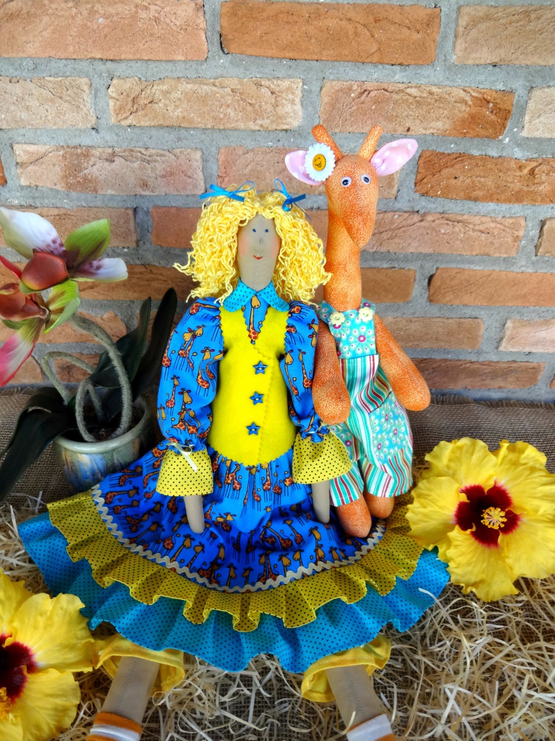 Tilda Doll Giraffe Lady Soft Giraffe Toy Handmade Fabric - Etsy