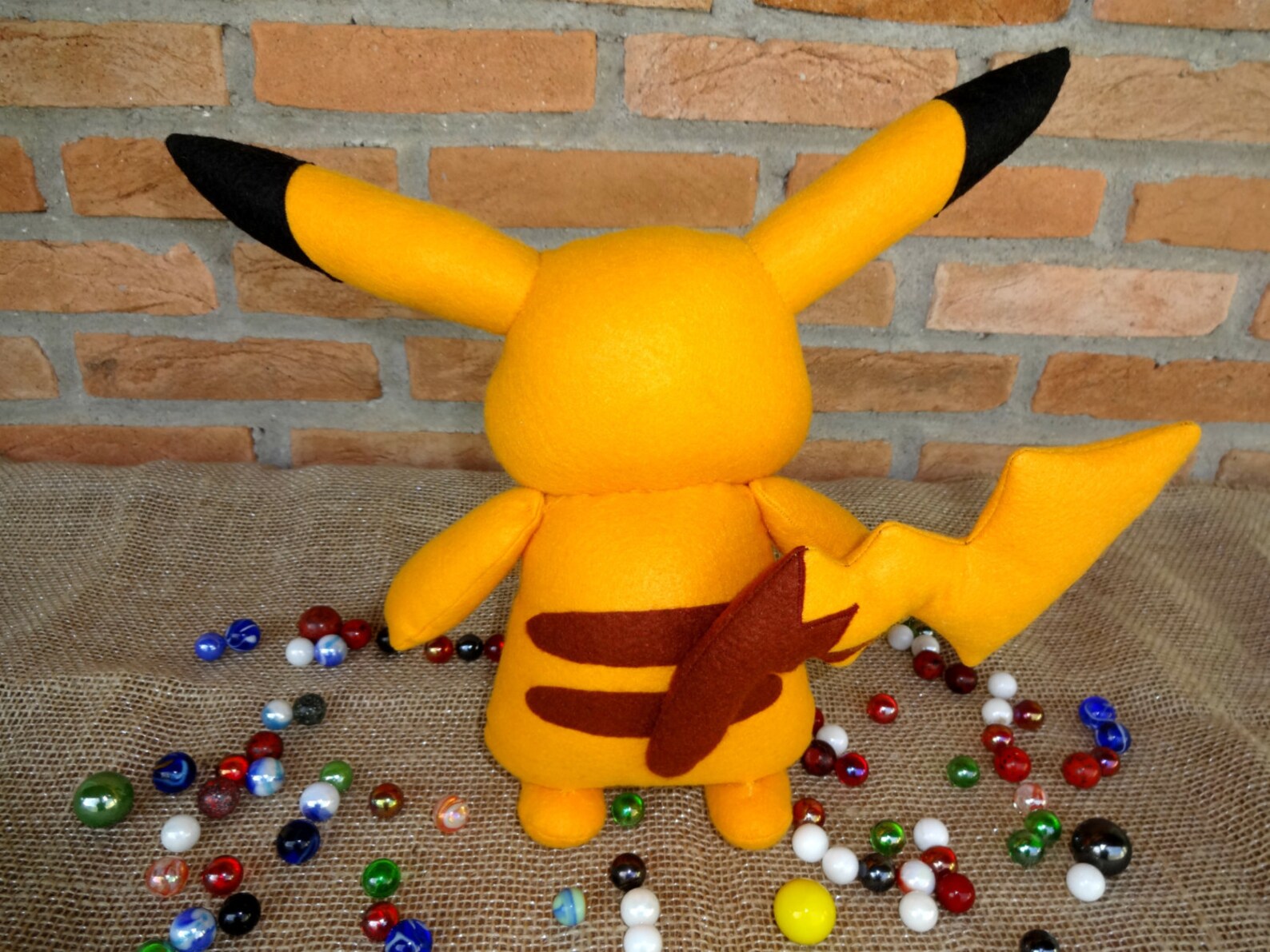 Pikachu Pokémon felpa tejido hecho a mano trapo personalizado muñeca ...