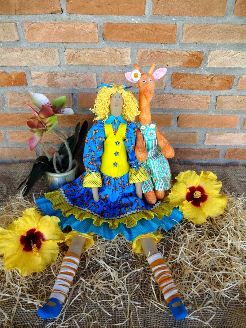 Tilda Doll Giraffe Lady Soft Giraffe Toy Handmade Fabric - Etsy