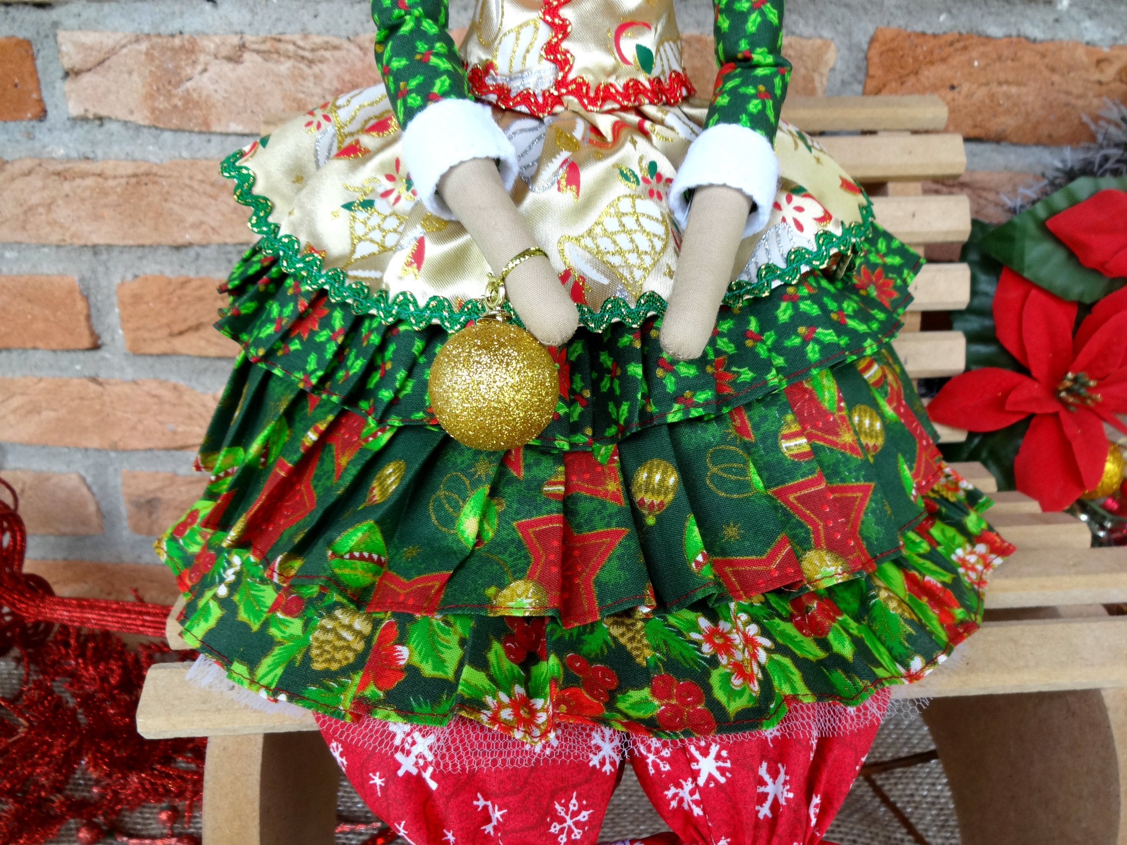Tilda Doll Christmas Angel Custom Rag Doll Fashion OOAK Dolls Handmade ...