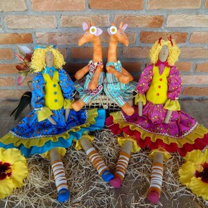 Tilda Doll Giraffe Lady Soft Giraffe Toy Handmade Fabric - Etsy