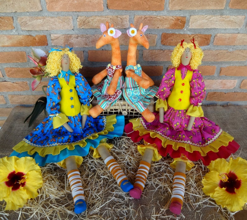 Tilda Doll Giraffe Lady Soft Giraffe Toy Handmade Fabric - Etsy