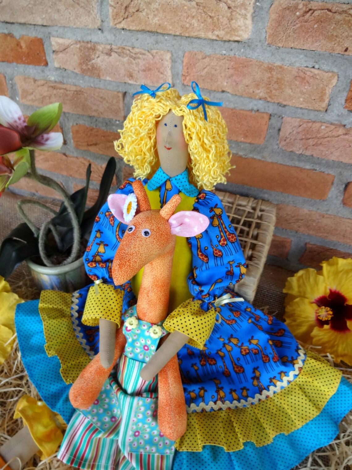 Tilda Doll Giraffe Lady Soft Giraffe Toy Handmade Fabric - Etsy