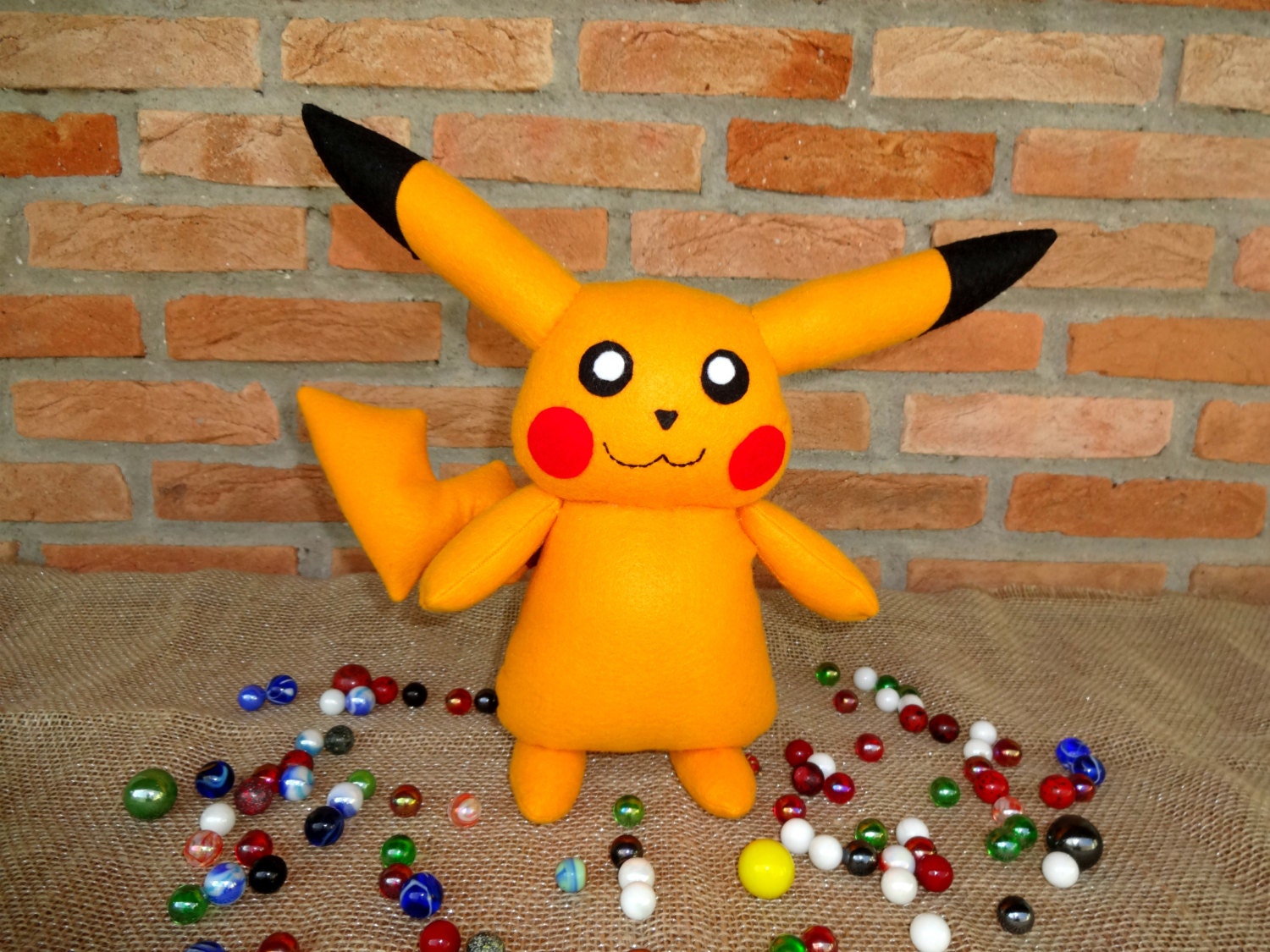 Pikachu Pokémon Plush Handmade Fabric Toy Custom Rag Doll Textile Soft ...