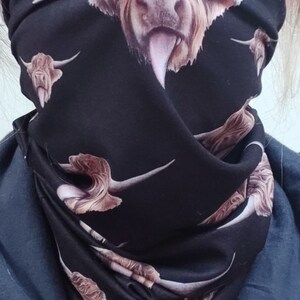 Highland Cow angus Face Mask/covering With/without Nose Wire and 2 Free ...