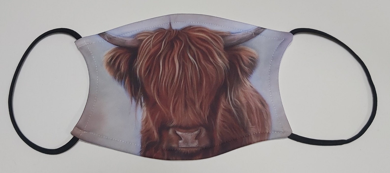 Highland Cow angus Face Mask/covering With/without Nose Wire and 2 Free ...