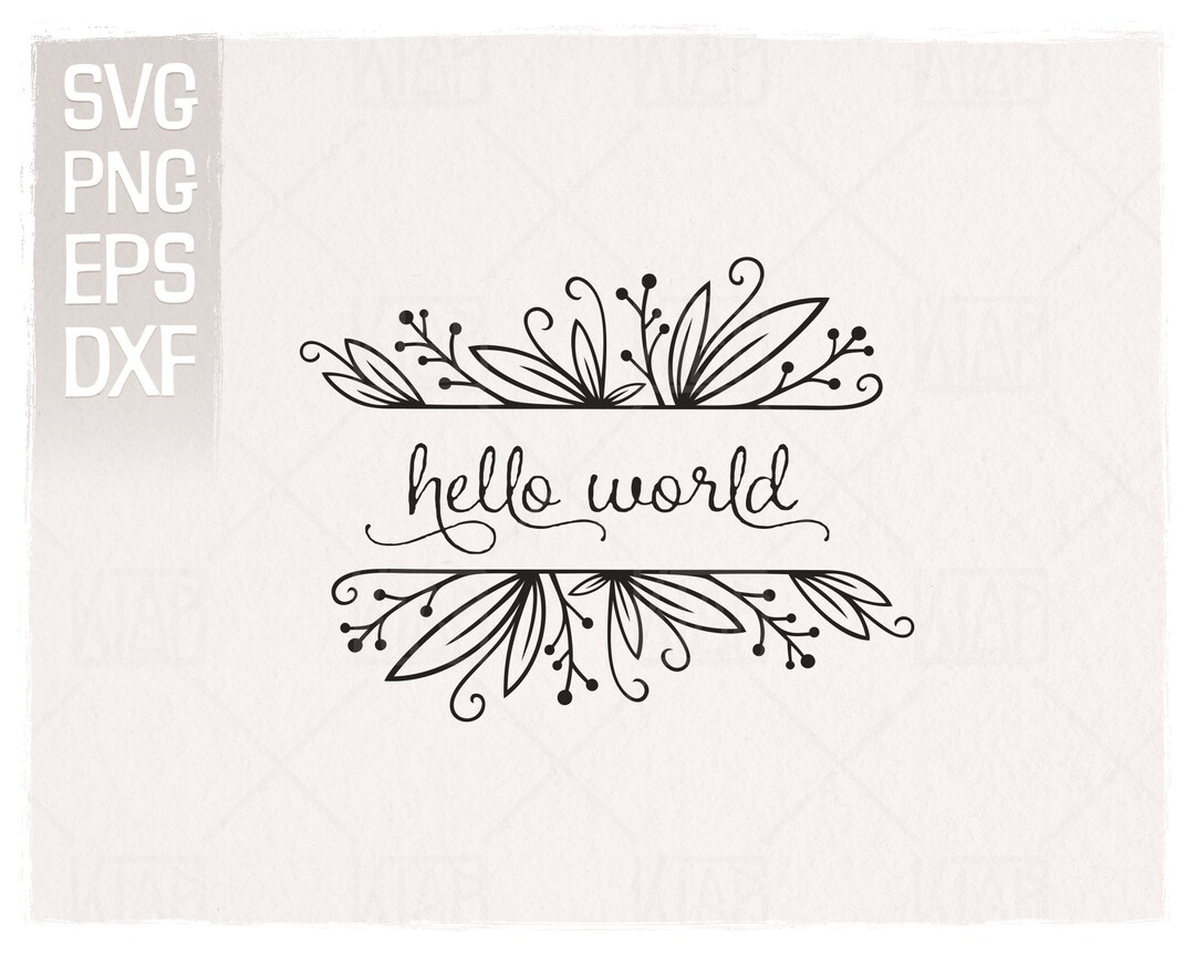 Botanical Split Frame SVG Floral Split Frame Instant - Etsy