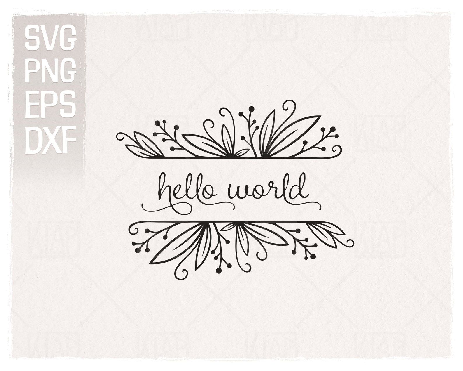 Botanical Split Frame SVG Floral Split Frame Instant - Etsy