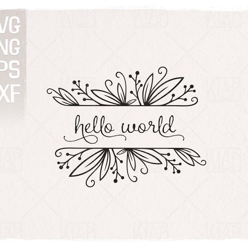 Botanical Split Frame SVG Floral Split Frame Instant - Etsy