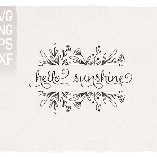 Floral Split Frame SVG Botanical Border Instant Download - Etsy
