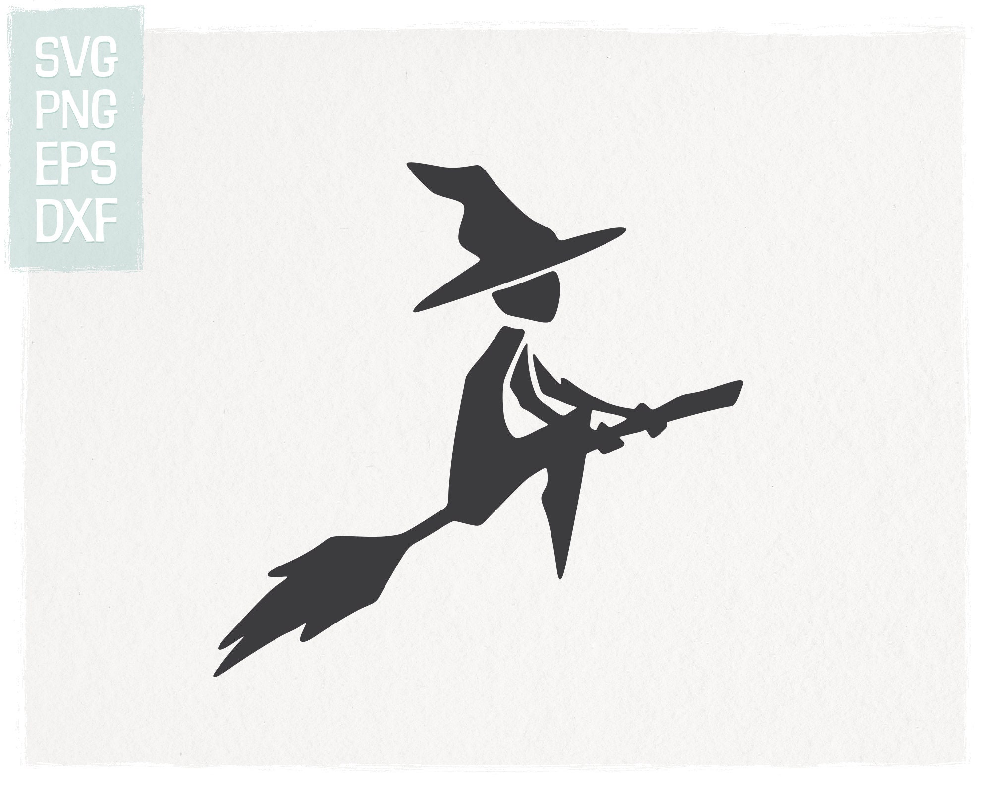 Witch on Broom SVG Halloween Witch Svg Png Dxf Eps Witch - Etsy