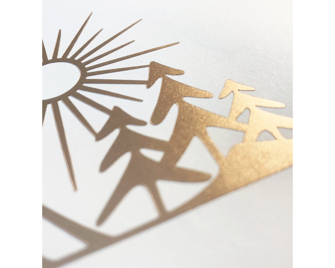 Mountains, Trees and Sun SVG Instant Download, Great Outdoors SVG Cut ...