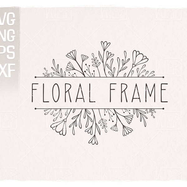 Floral Border Split Svg - Etsy