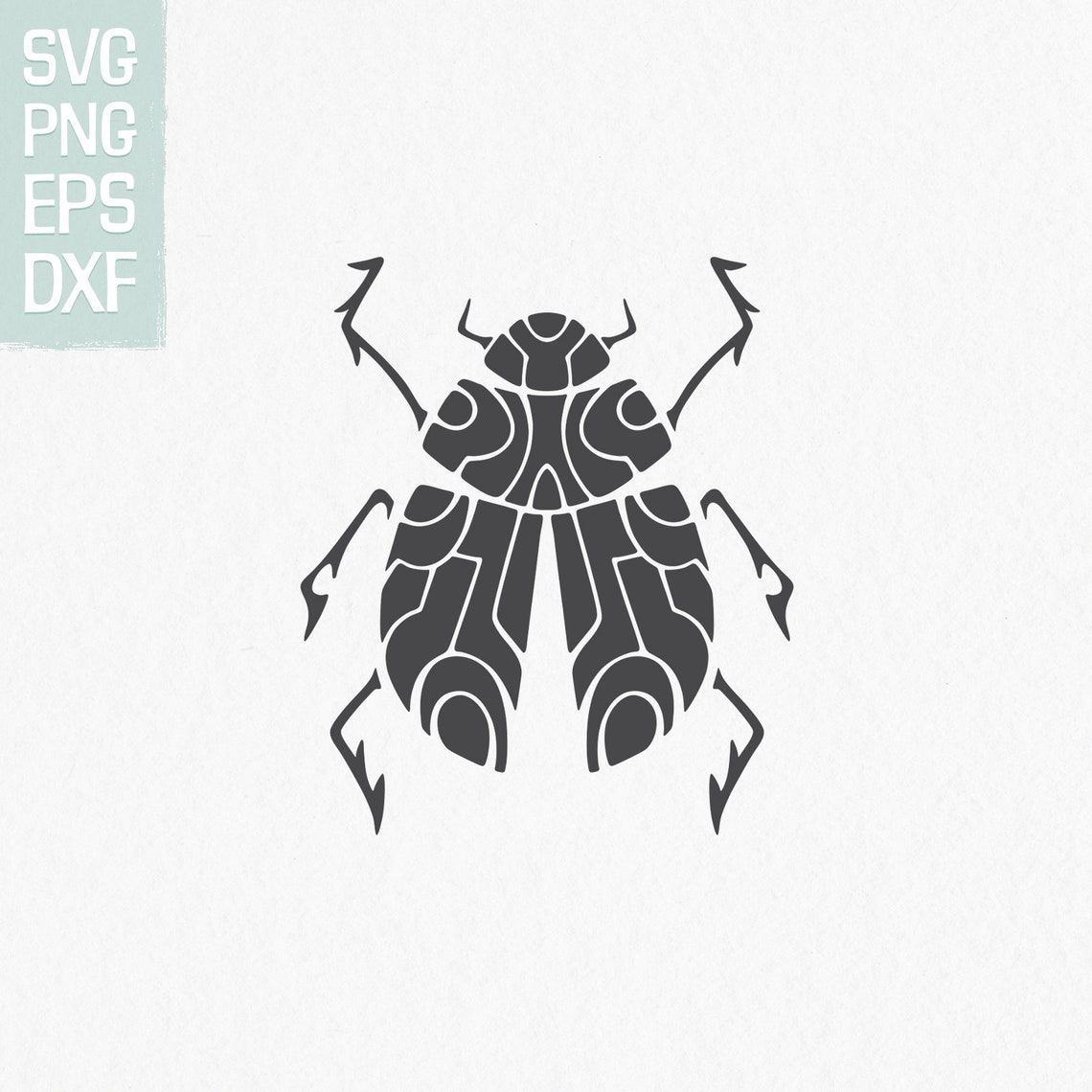 Scarab SVG Instant Download, Beetle Cut File SVG, PNG, Dxf, Eps, Svg ...