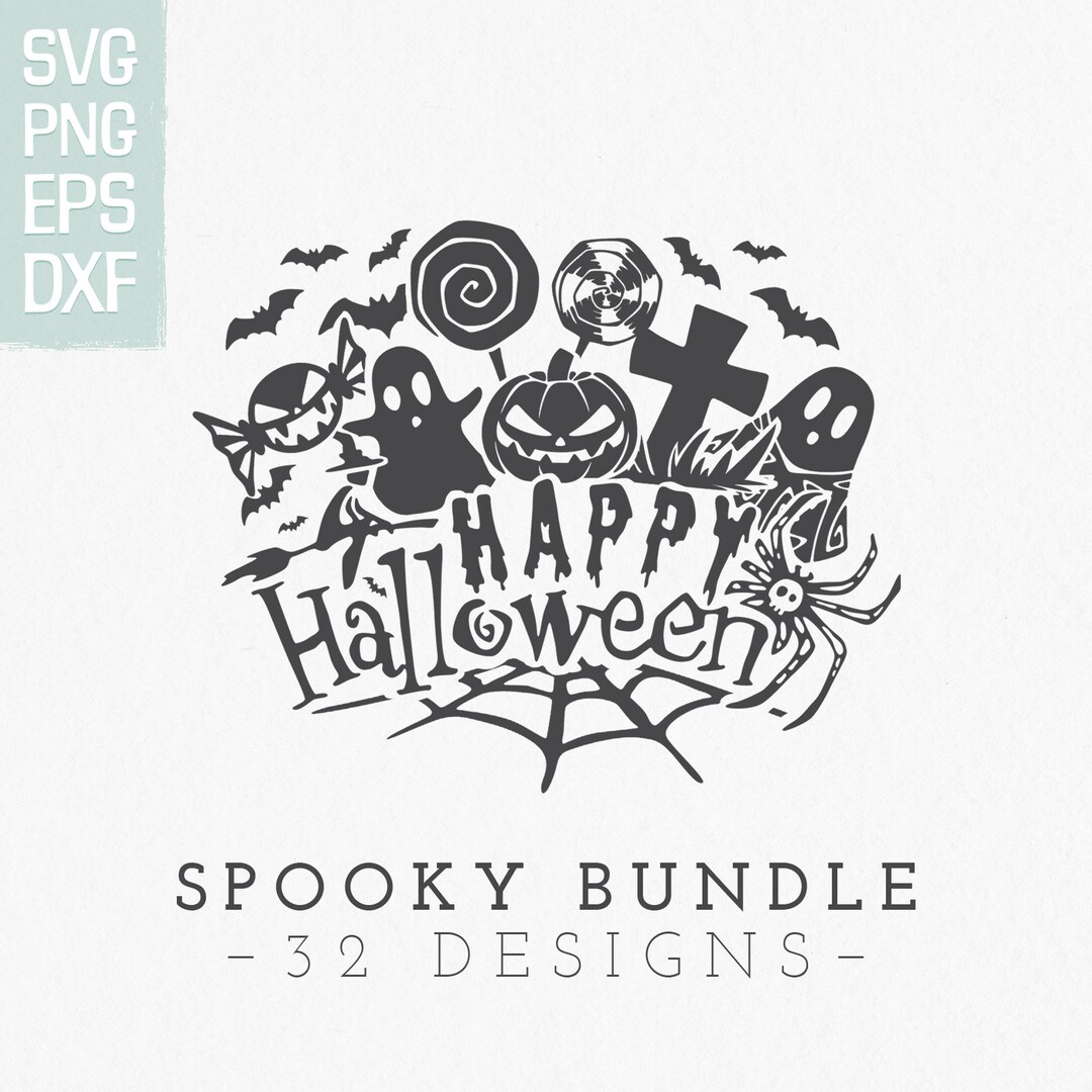 Halloween SVG Bundle, Cute and Spooky Halloween Graphics, Halloween Cut ...