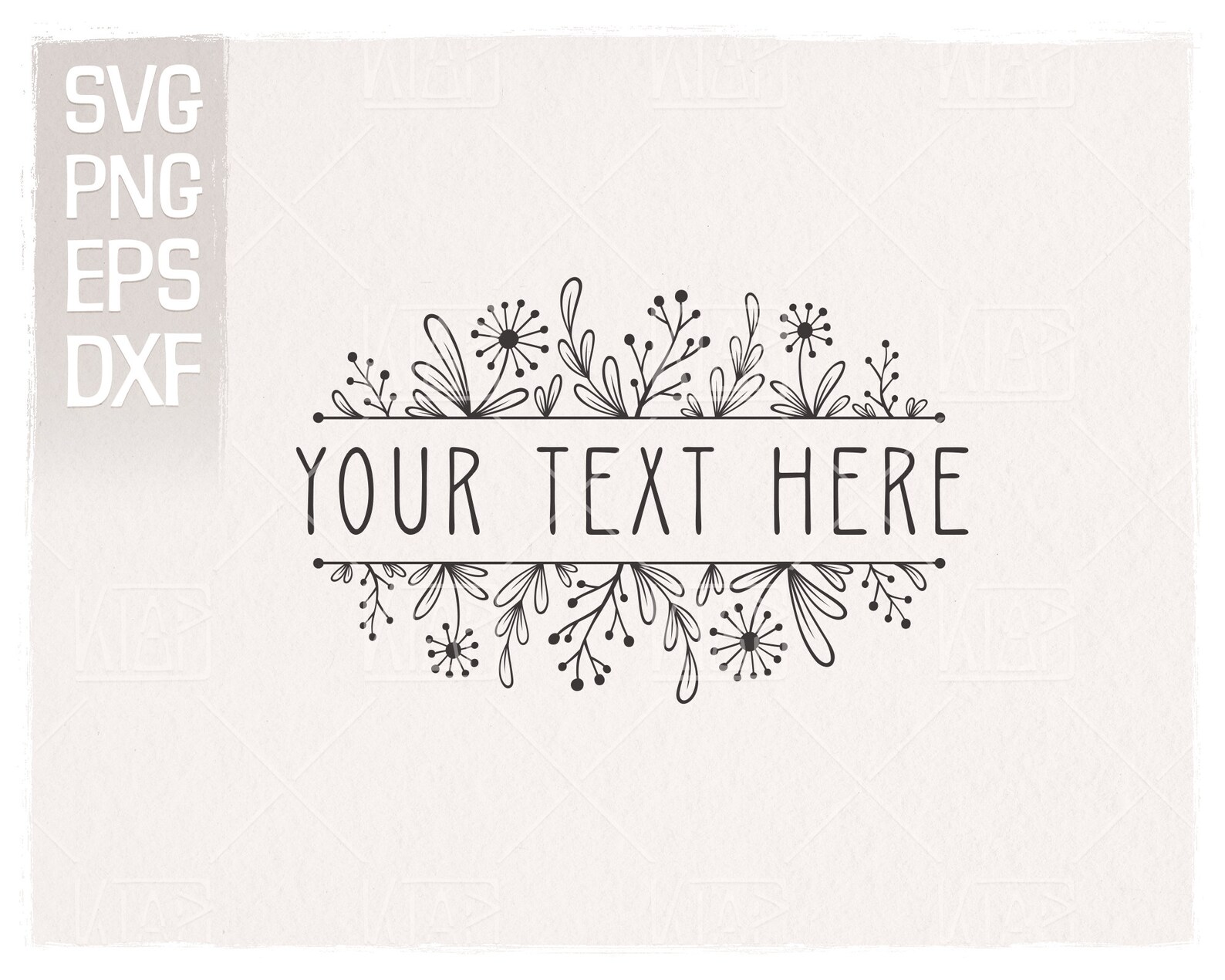 Floral Split Frame SVG Botanical Border Instant Download - Etsy
