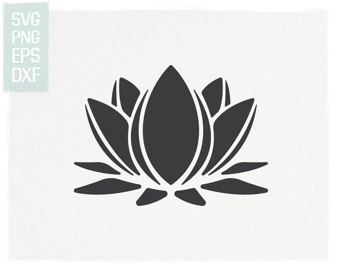Lotus SVG Fleur Png Dxf Eps Fichier Cricut Lotus Clipart - Etsy