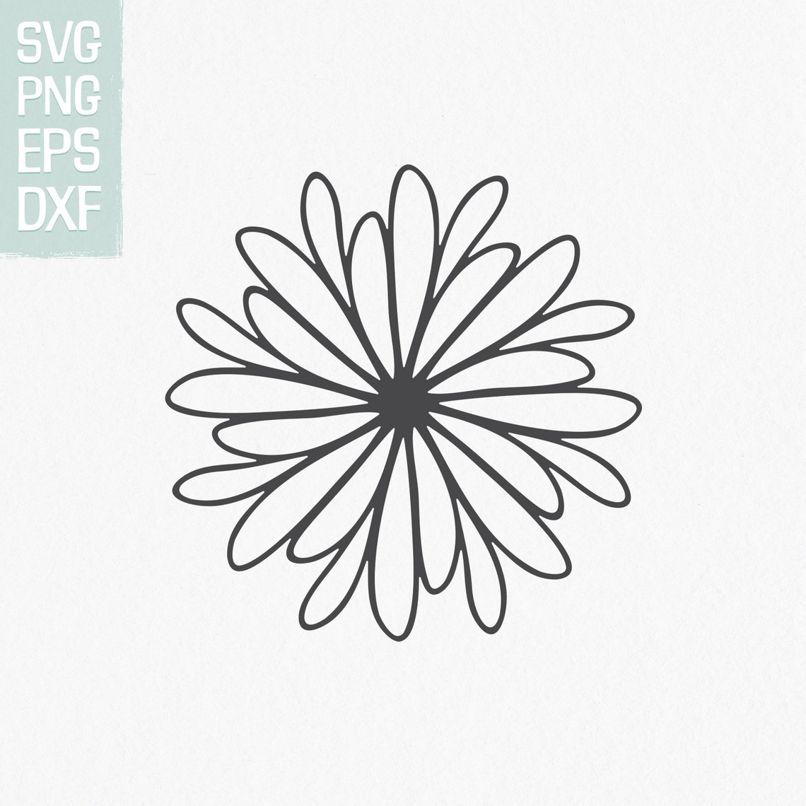 Flower SVG, Floral SVG Instant Download, SVG Cut File, Png, Dxf, Eps ...