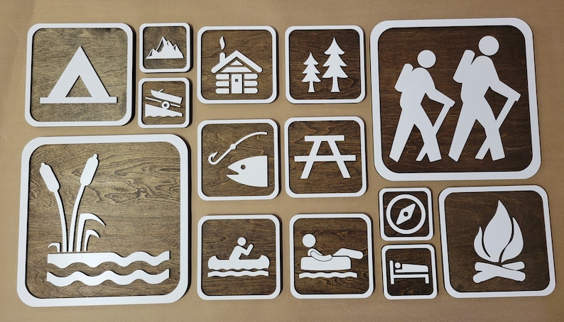 National Park Signs Gallery Wall Grouping, National Parks & Recreation ...