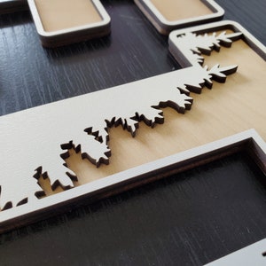 Forest Name Sign, Tree Letters, Woodland Kids Room Gift, Nature Themed ...