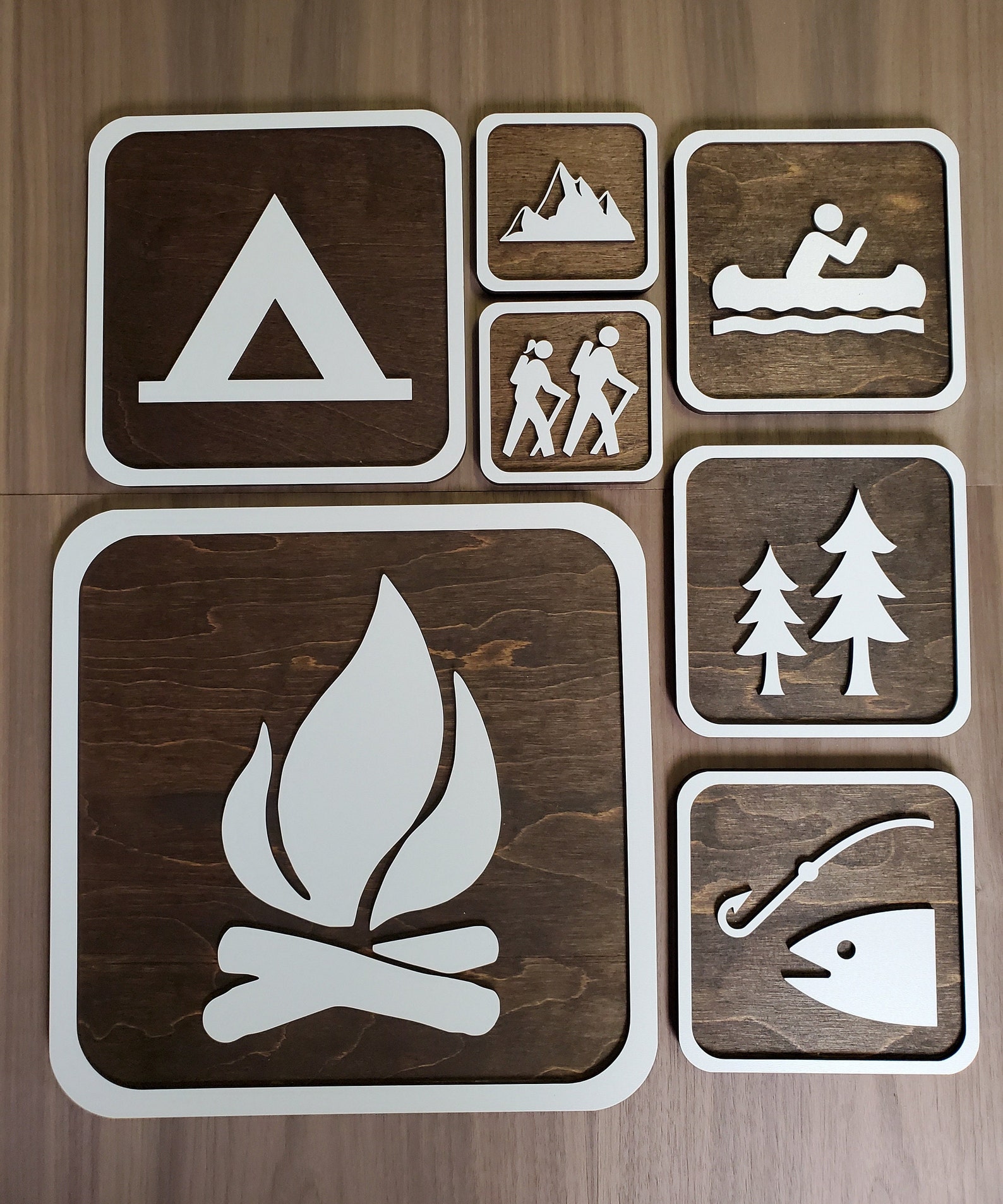 National Park Signs Gallery Wall Grouping, National Parks & Recreation ...
