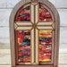 Mantel Decor, Christian Cross With Faux Stained Glass, Angel Arch ...