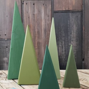 Simple Evergreen Trees, Set of 5, Woodland Nursery Decor, Rustic Cabin ...