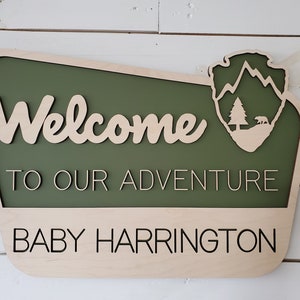 National Park Welcome Sign, Welcome to Our Adventure, Personalized ...