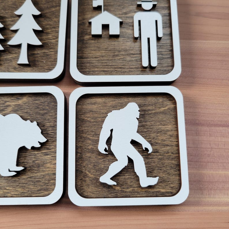 National & State Park Sign Refrigerator Magnets – Laser Cut Layered ...
