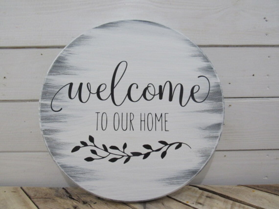 18 Welcome to Our Home Round Sign Welcome Home | Etsy