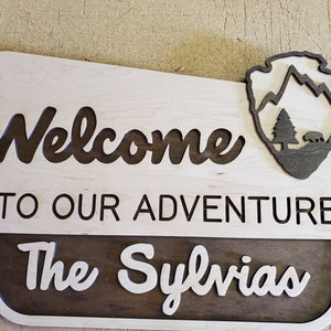 National Park Welcome Sign, Welcome to Our Adventure, Personalized ...