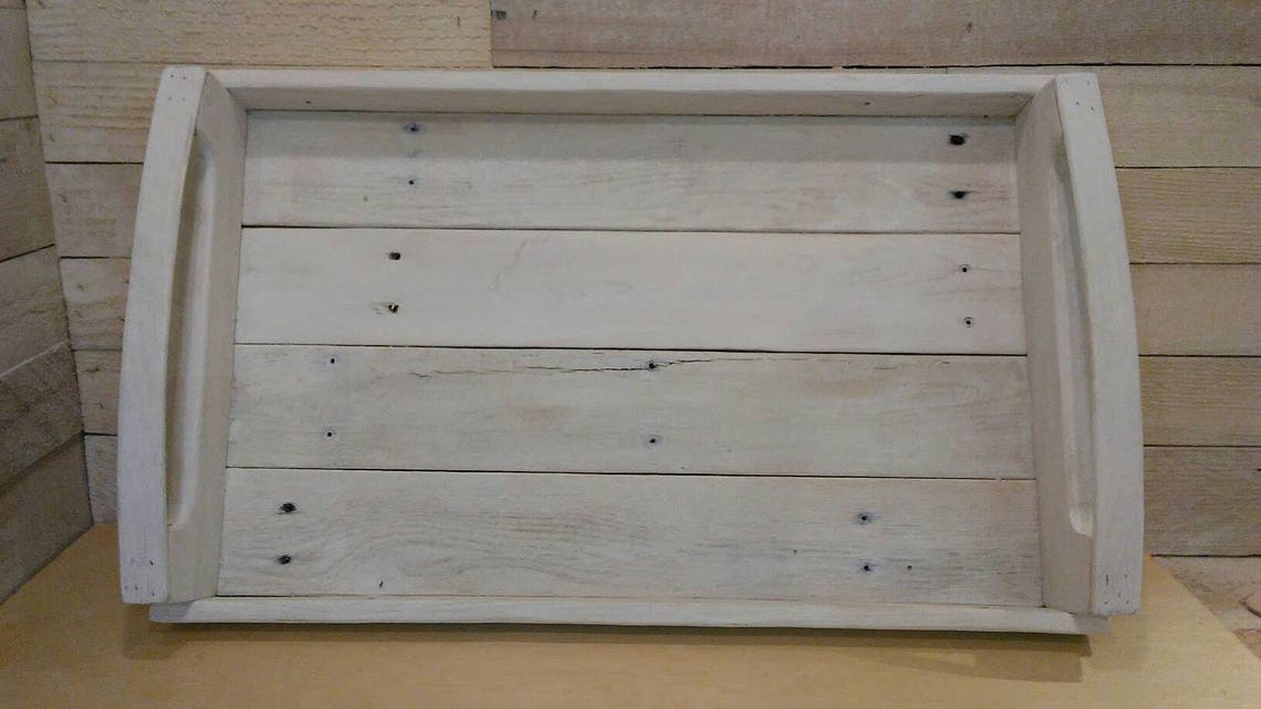 Breakfast Serving Tray Reclaimed Wood Farmhouse Decor Rustic | Etsy