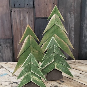 Tiny Evergreen Trees, Tiered Tray Decor, Woodland Nursery Decor, Lake ...