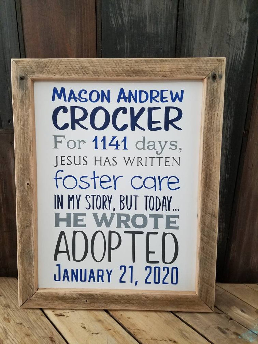 Adoption Sign, Personalized Hand Painted Sign, Gotcha Day Sign - Etsy