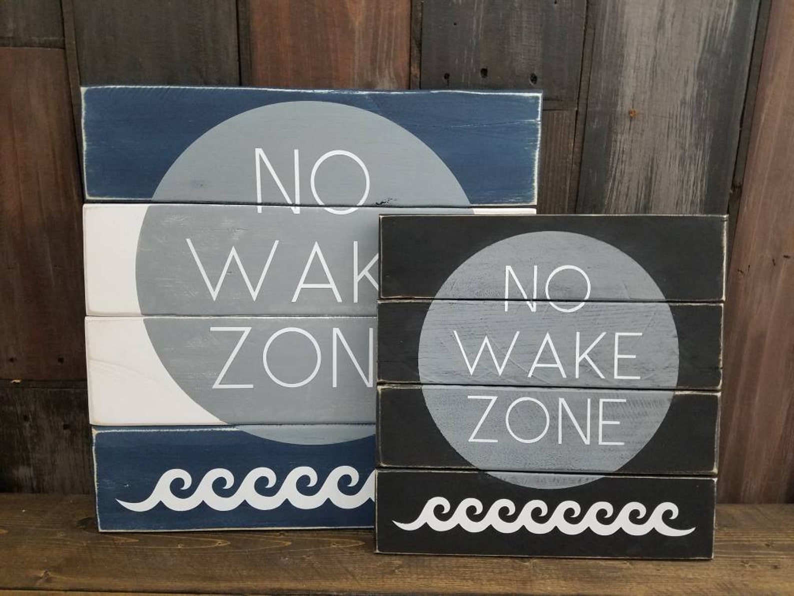 Large 20" or 24" No Wake Zone Sign Style 1, Nautical Nursery Decor ...
