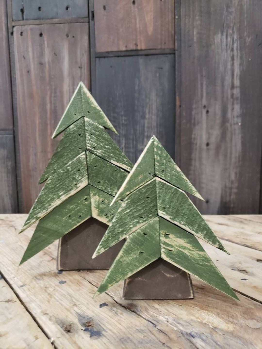 Tiny Evergreen Trees, Tiered Tray Decor, Woodland Nursery Decor, Lake ...