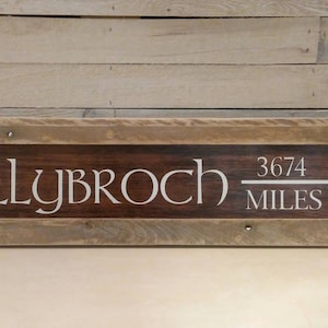 Lallybroch Directional Sign, Destination Sign, Personalized Location ...