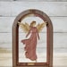 Mantel Decor, Christian Cross With Faux Stained Glass, Angel Arch ...