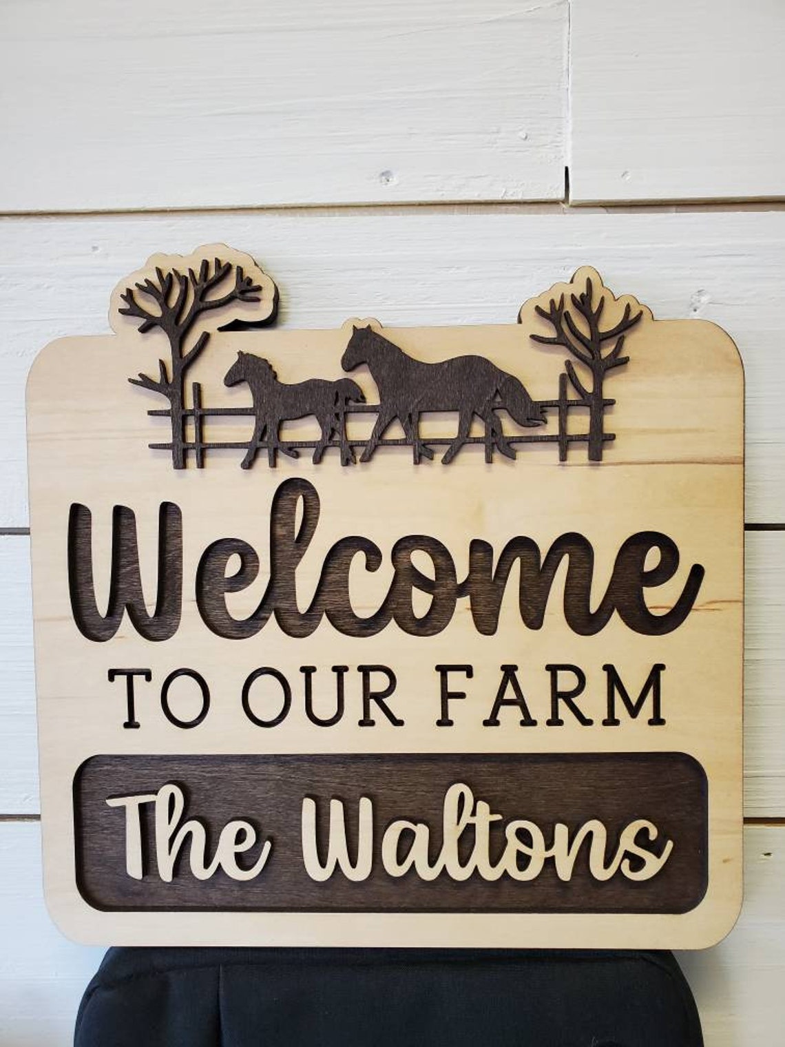Welcome to Our Farm Sign Personalized Laser Cut Sign Family - Etsy