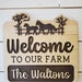 Welcome to Our Farm Sign, Personalized Laser Cut Sign, Horse Ranch Sign ...
